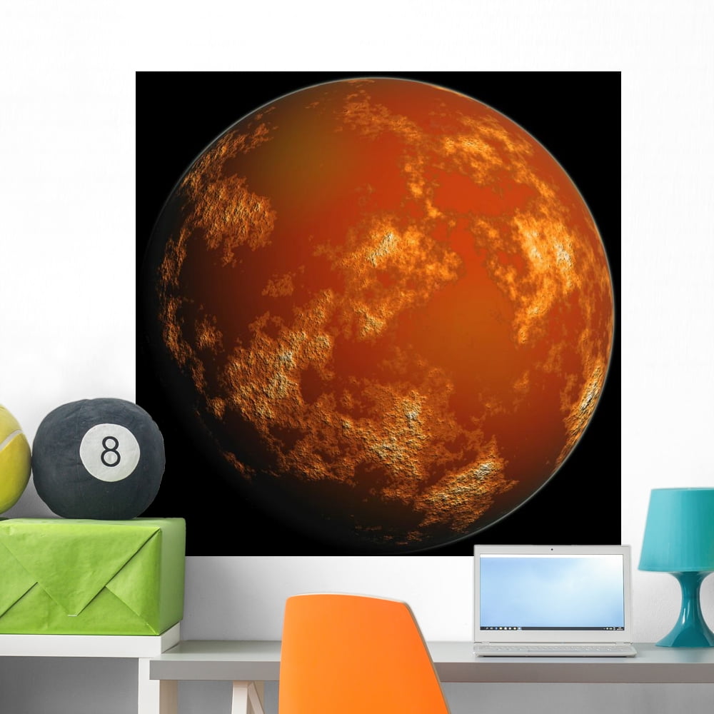 Planet Mars Wall Mural by Wallmonkeys Peel and Stick Graphic (36 in H x ...