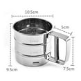 Double Layers Sieve Stainless Steel Hand-held Flour Sifter for Baking ...