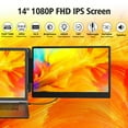 "AOKER 14"" FHD 1080P IPS Laptop Screen Extender - HDMI/USB-A/Type-C ...
