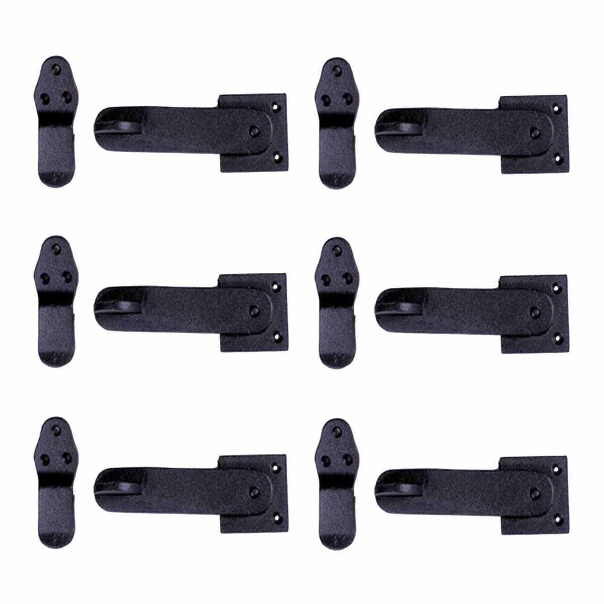 Black Gate Flip Latch Wrought Iron 5.75" L Two-Sided Rust Resistant ...