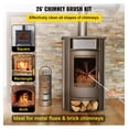 Chimney Sweep Kit 26FT, Drill Powered Chimney Cleaning Brush with 8 ...