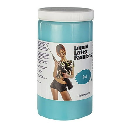 Liquid Latex Fashions Ammonia Free Liquid Latex Body Paint - 32oz Teal ...