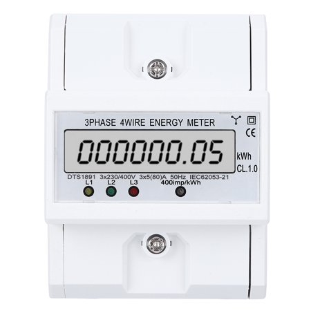 Electricity Monitor,Energy Meter 3Phase 4Wire Power Consumption Energy ...