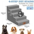 Topmart 5-Step Dog Stairs for High Beds, Non-Slip Pet Steps for Small ...
