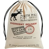 Joyfy Christmas Burlap Gift Bag 26" x 19", Extra Large Santa Sack with ...