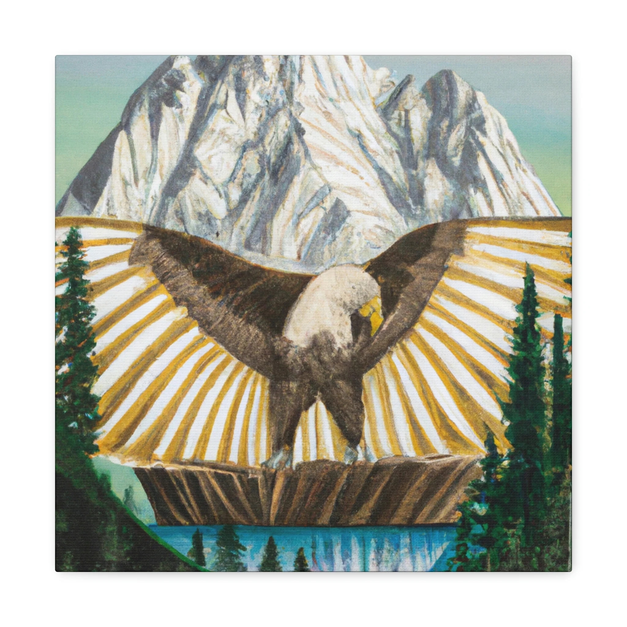 Bald Eagle Majesty Rising - Canvas - Walmart.com