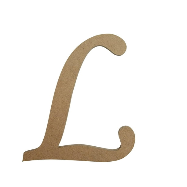 Wooden Letter Unfinished, Monotype Font, Craft Cutout - Walmart.com