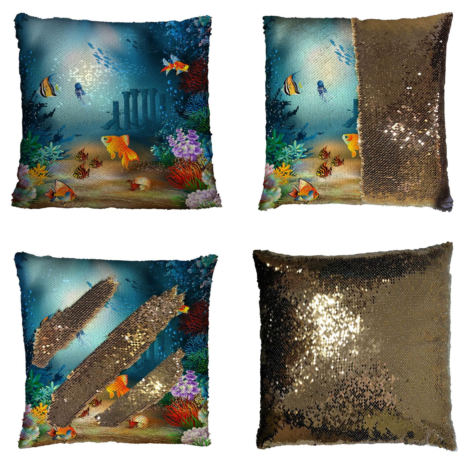 YKCG Underwater Wold Deep Ocean Tropical Sea Animal Fishes Coral ...