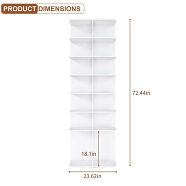 7 Tier Rotating Shoe Rack Tower Spinning Shoe Display - Walmart.com