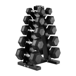 Brybelly Vinyl Hex 12 LB Weights, Hand Weights Dumbbells Set, Free ...