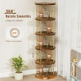 "Flycity 5 Tier Rotating Bookshelf, 360Â° Display Bookcase, Gold ...