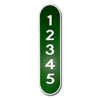 Reflective House Number Sign, 18'' x 5", Custom, Aluminum Composite ...