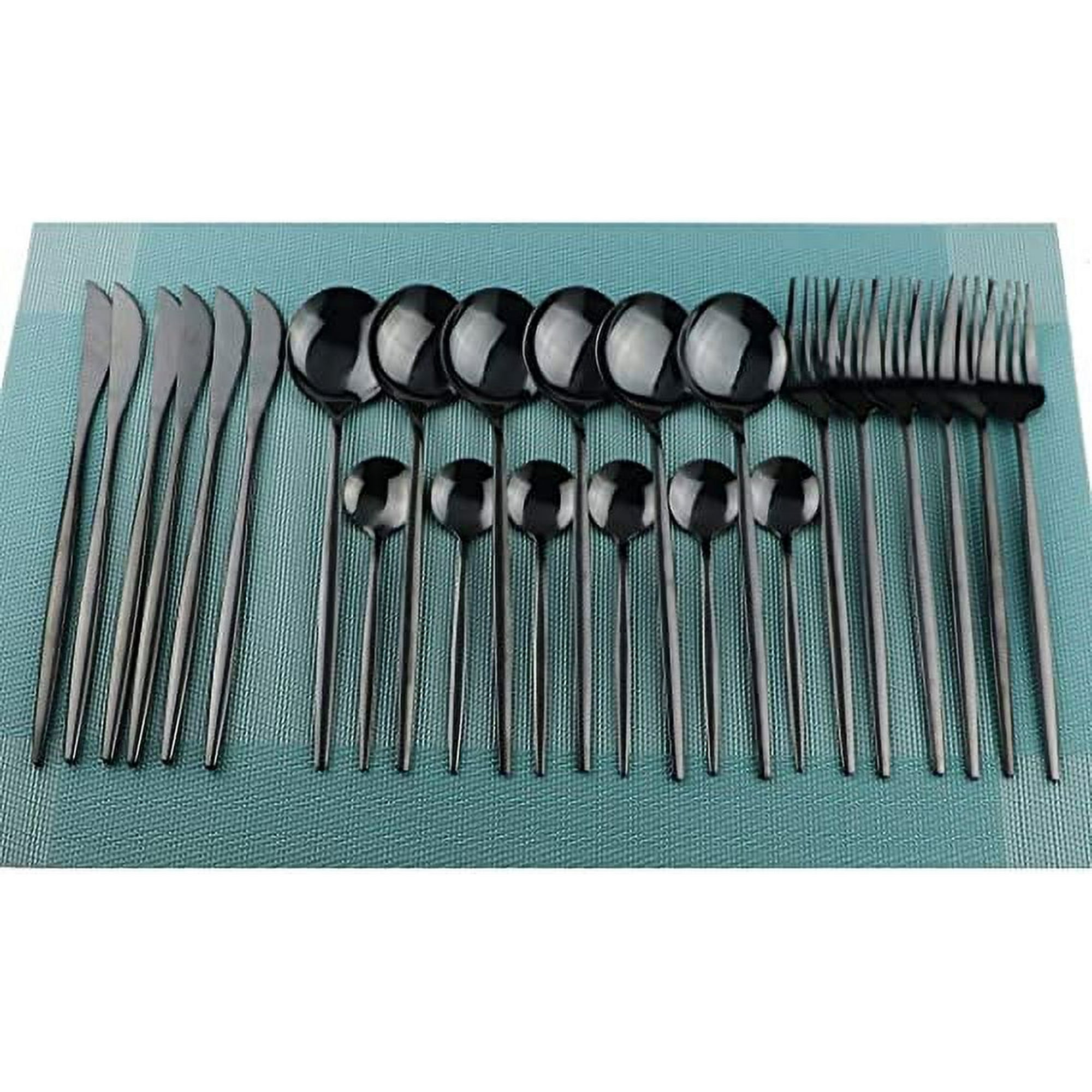 Click here for Xmhytop 24-Piece Silverware Set - Stainless Steel... prices