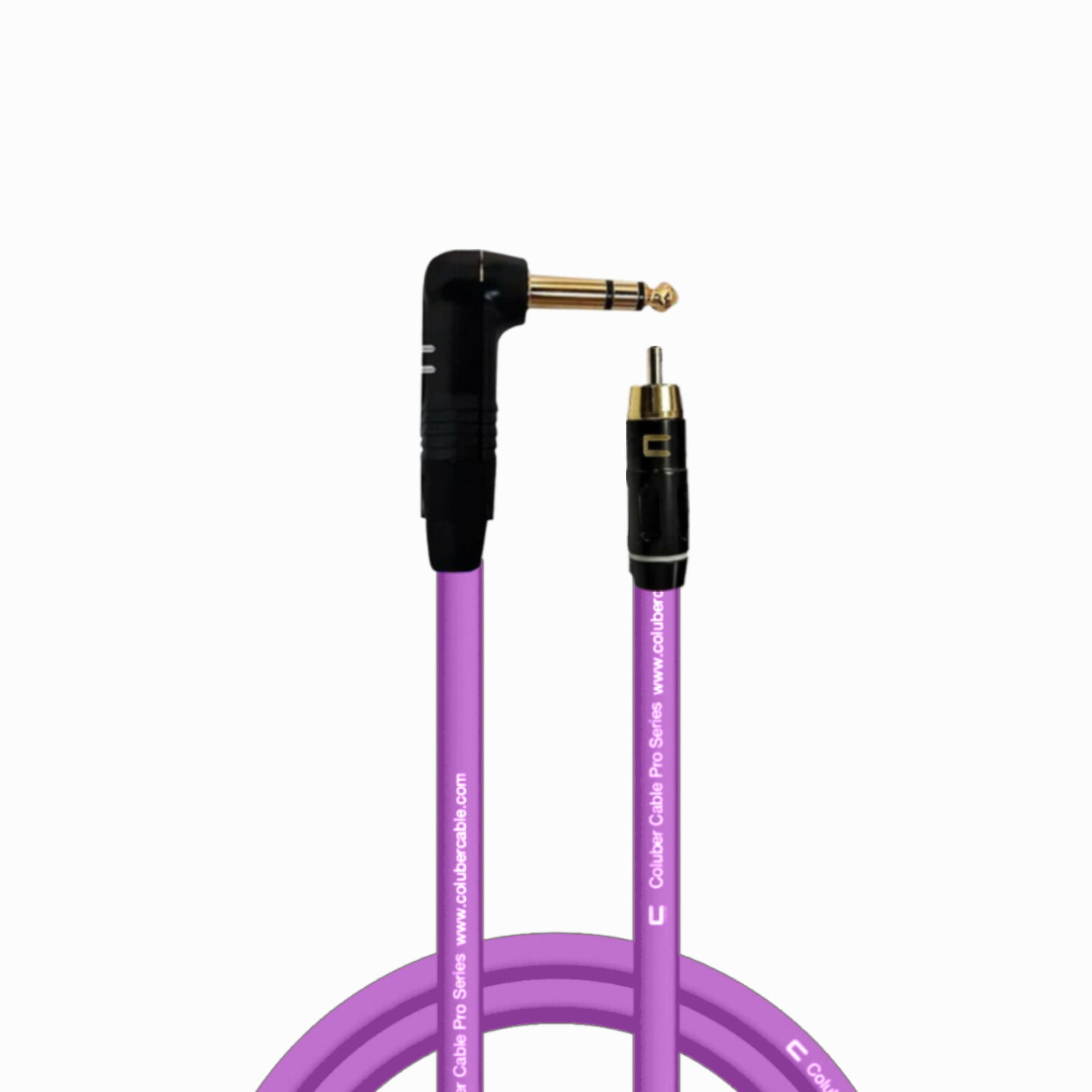 Coluber Cable - Right Angle 1/4" TRS to RCA Male - Pro Audio Connector ...