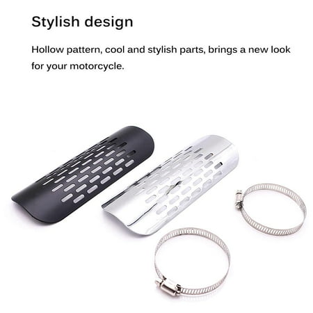 Exhaust Heat Shield Iron Motorcycle Exhaust Pipe Cover Strong Guard ...