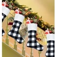 Longrv Buffalo Plaid Fireplace Hanging Multi-color Christmas Stockings ...