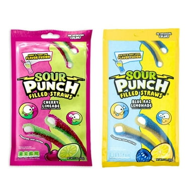 Sour Punch Watermelon Sour Straws, 2oz Tray, (24 Pack) - Walmart.com