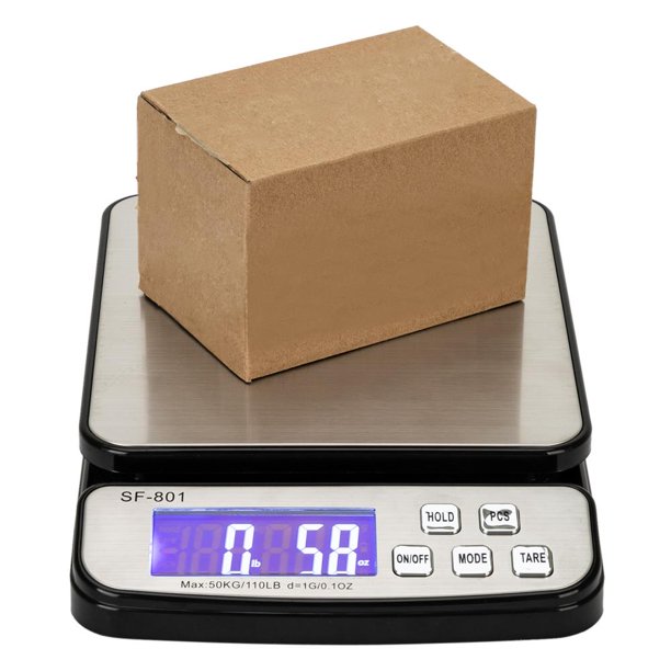 Ubesgoo 110 Lbs./1 G High Precision LCD Digital Postal Scale Shipping ...
