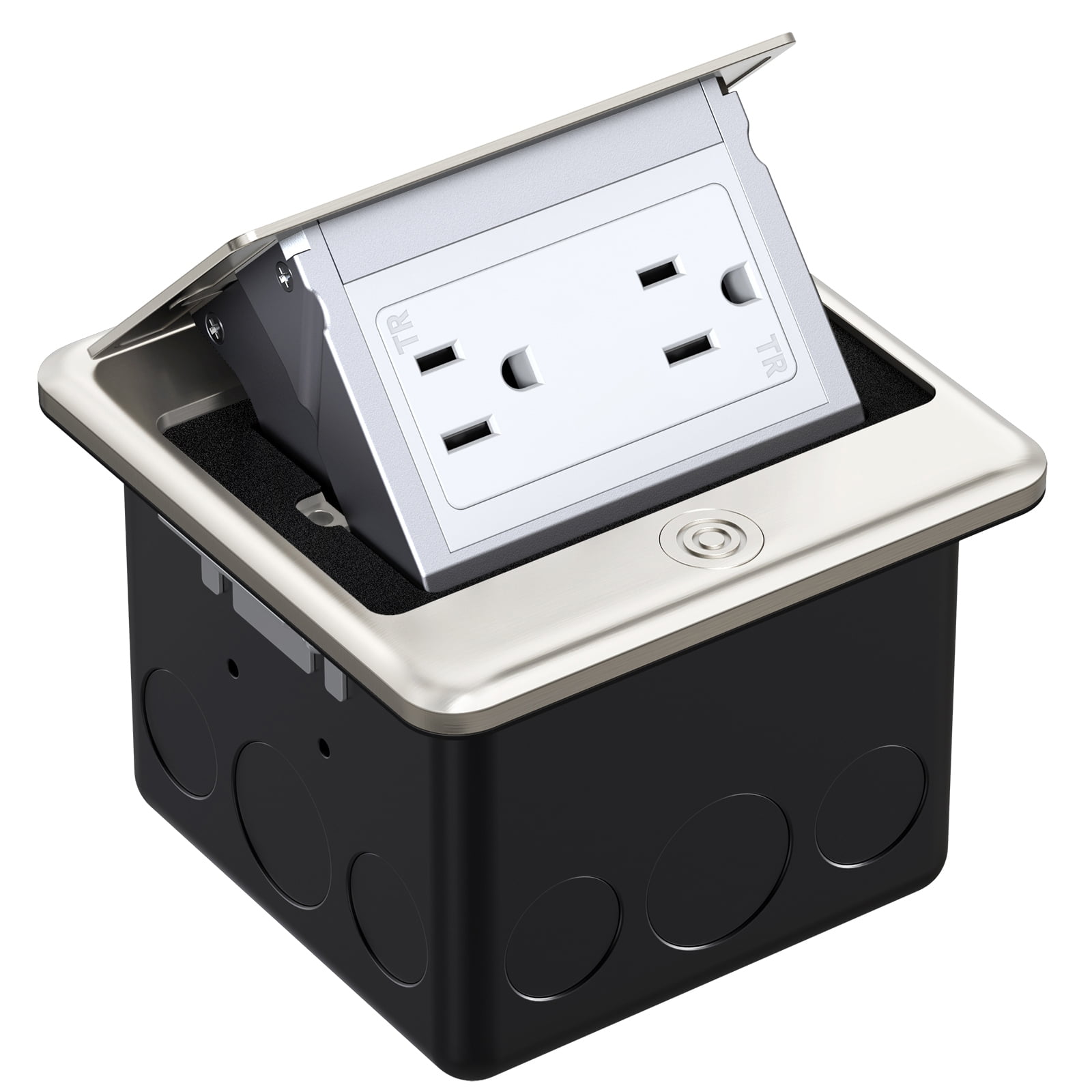 WEBANG Pop Up Floor Outlet Box with 15 Amp Tamper-Resistant Receptacle ...