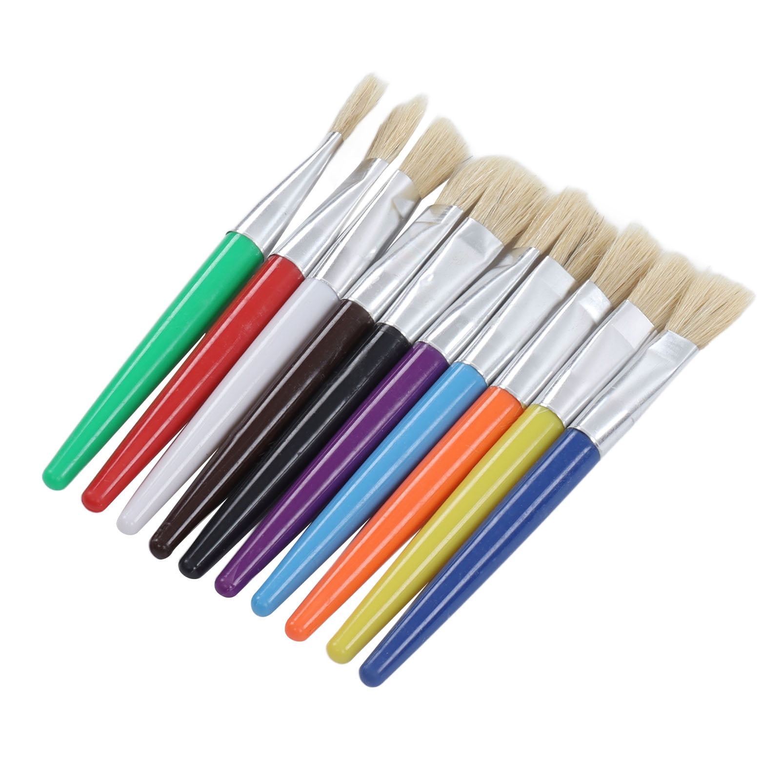 Pinceles de arte para pintar, juego de 10 pinceles planos para pintar ...