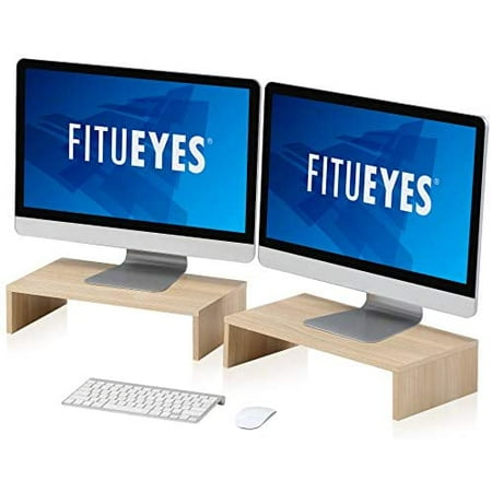 FITUEYES 2 Pack Monitor Stand fit PC Laptop TV Screen Riser Workspace ...