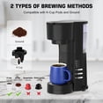 4IN1 Single Serve Coffee Maker with Milk Frother & , Small Coffee ...
