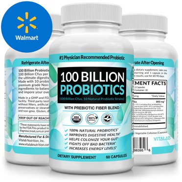 Nature's Bounty Ultra Strength Probiotic 10, 70 Capsules - Walmart.com