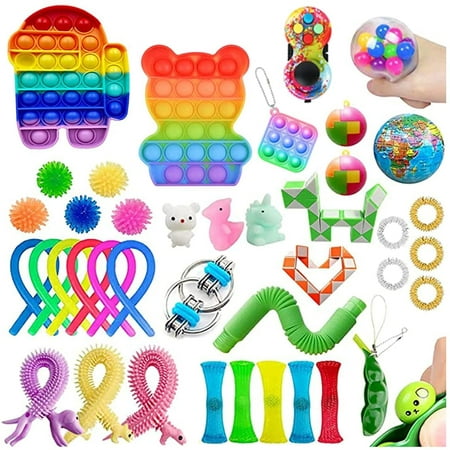 TIK Tok 30Pcs Sensory Fidget HALO s Pack Push Bubble Pop HALO Stress ...