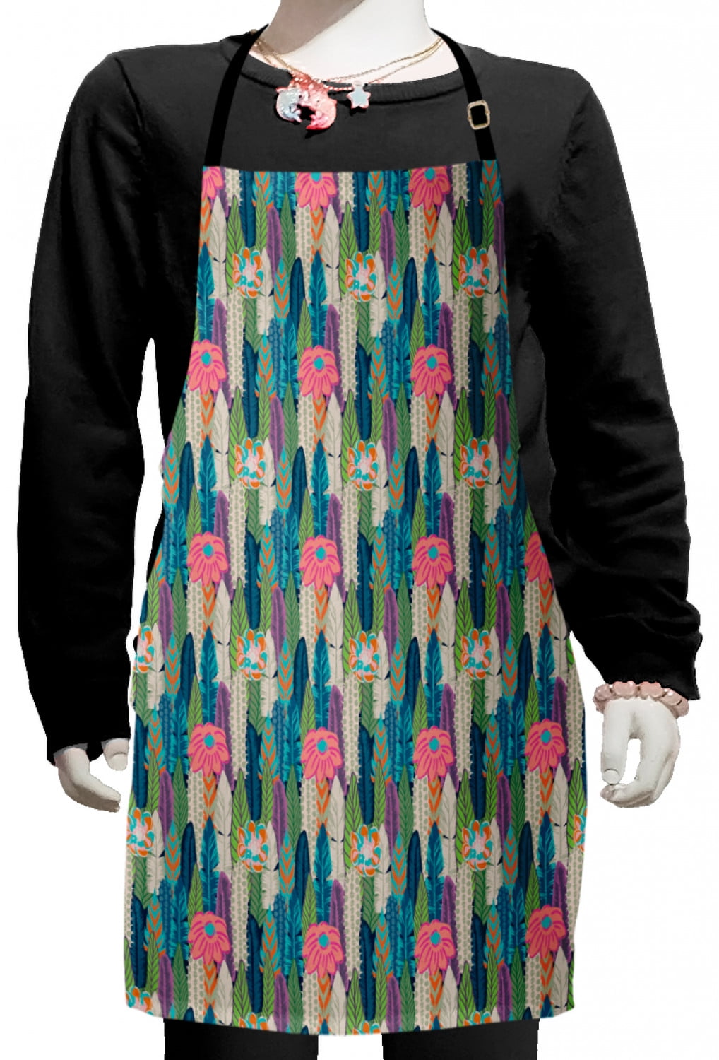 Cactus Kids Apron, Pastel Succulents Flowers with Exotic Branches Palm ...