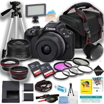 Canon EOS R50 Mirrorless Camera w/18-45mm Lens + 2pc 64GB Ultra Memory ...
