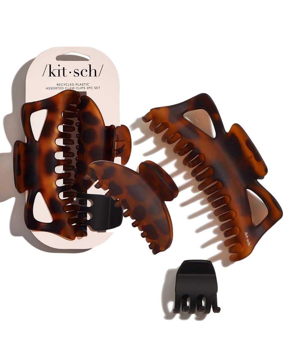 Kitsch Assorted Hair Claw Clips, Recycled Plastic Clips, Large, Medium ...