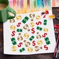 Money Signs Painting Stencil 11.8x11.8inch Hollow Out Coins Stencil ...