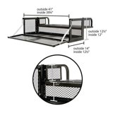 Black Widow Universal Steel ATV Rear Rack Drop Basket with Tailgate ...