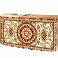 Burnt Orange Boho Cabinet Curtains for Shelves, Beige Brown Ethnic ...