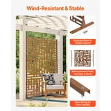 KFFKFF Steel Privacy Barrier, Dimensions 47" Height x 76" Width, Trio ...