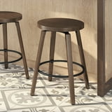 Amisco Ravi 30 In. Swivel Bar Stool - Brown Wood / Brown Wood - Walmart.com