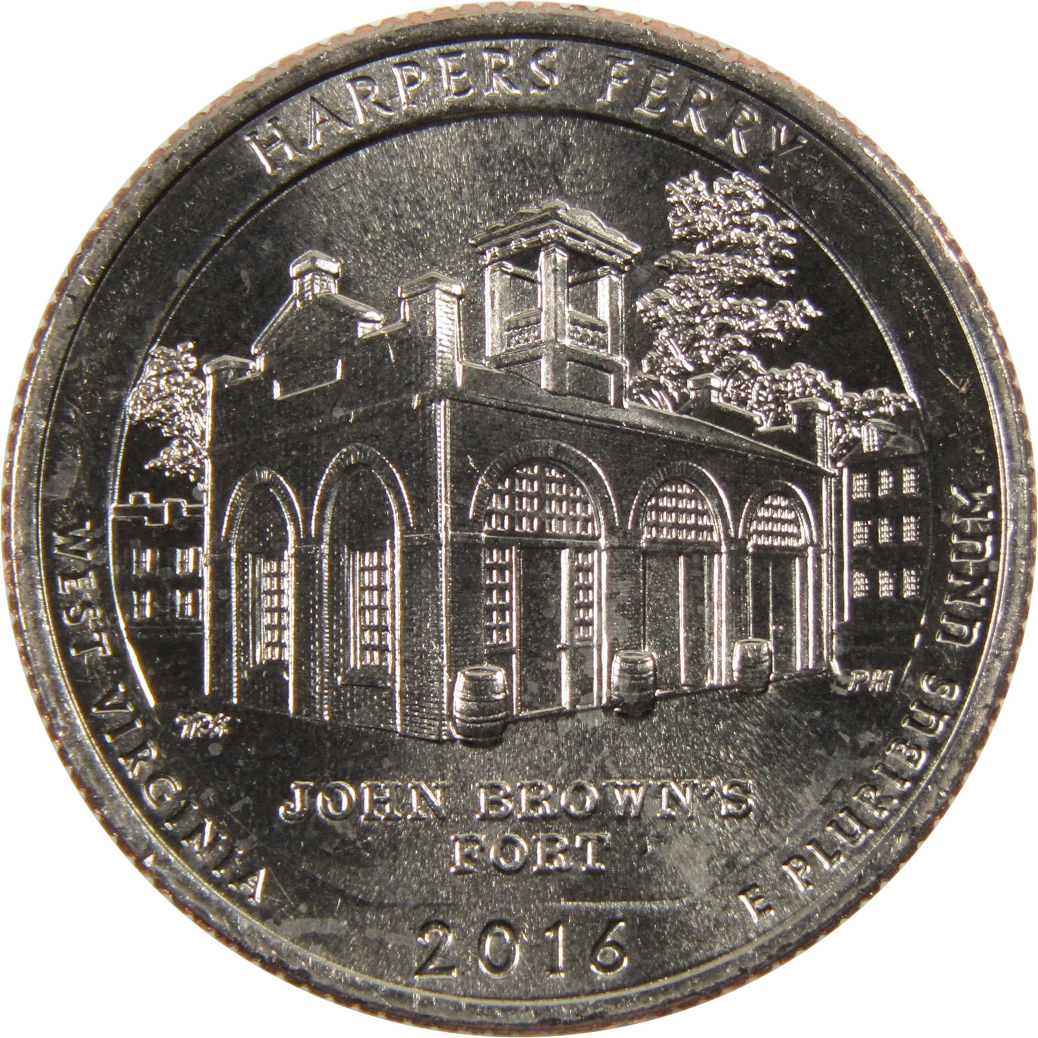2016 D Harpers Ferry National Park Quarter BU Uncirculated Clad 25c ...
