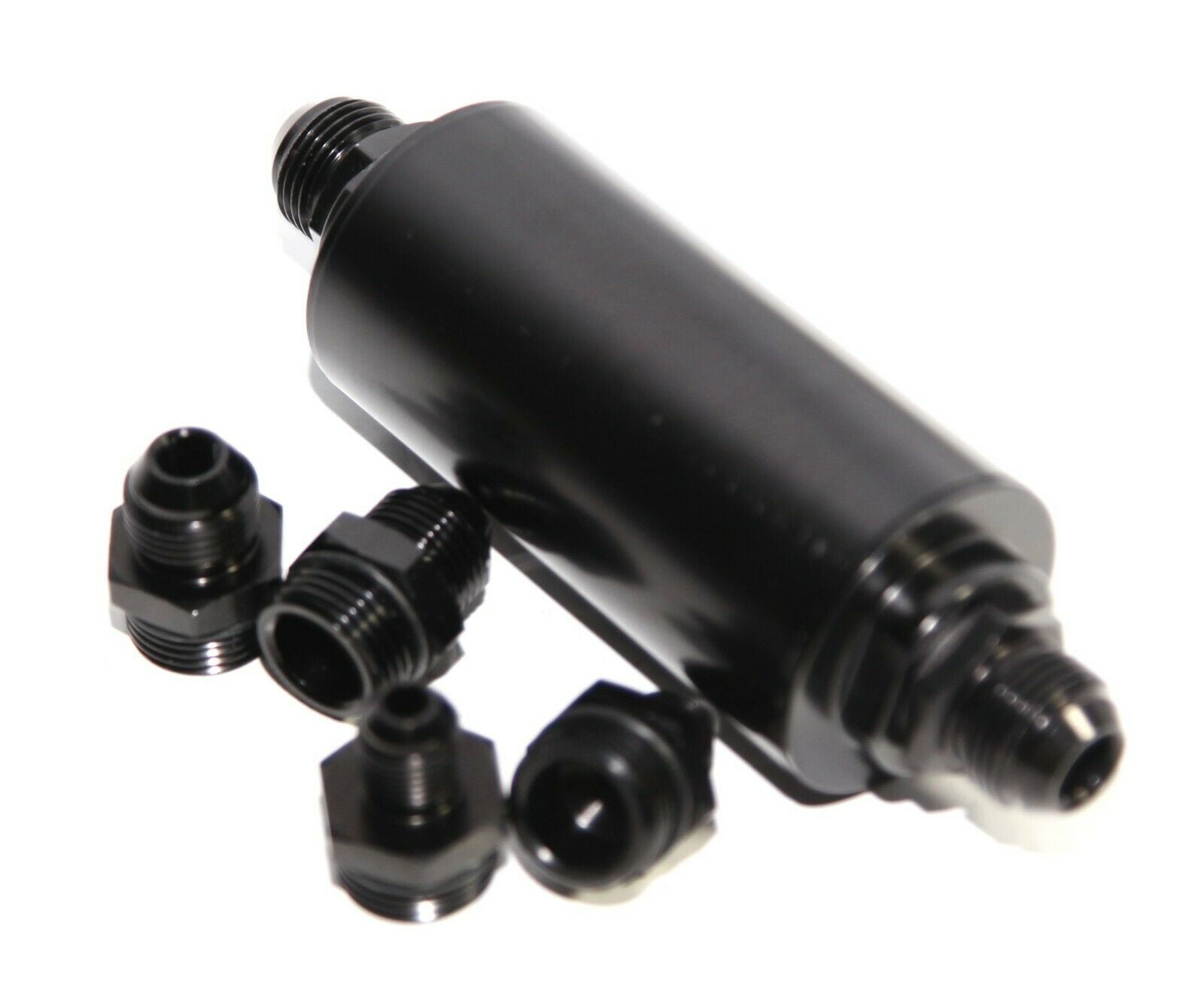 AN6 AN8 AN10 Inline 40 Micron High Flow Fuel Filter w/reusable SS ...