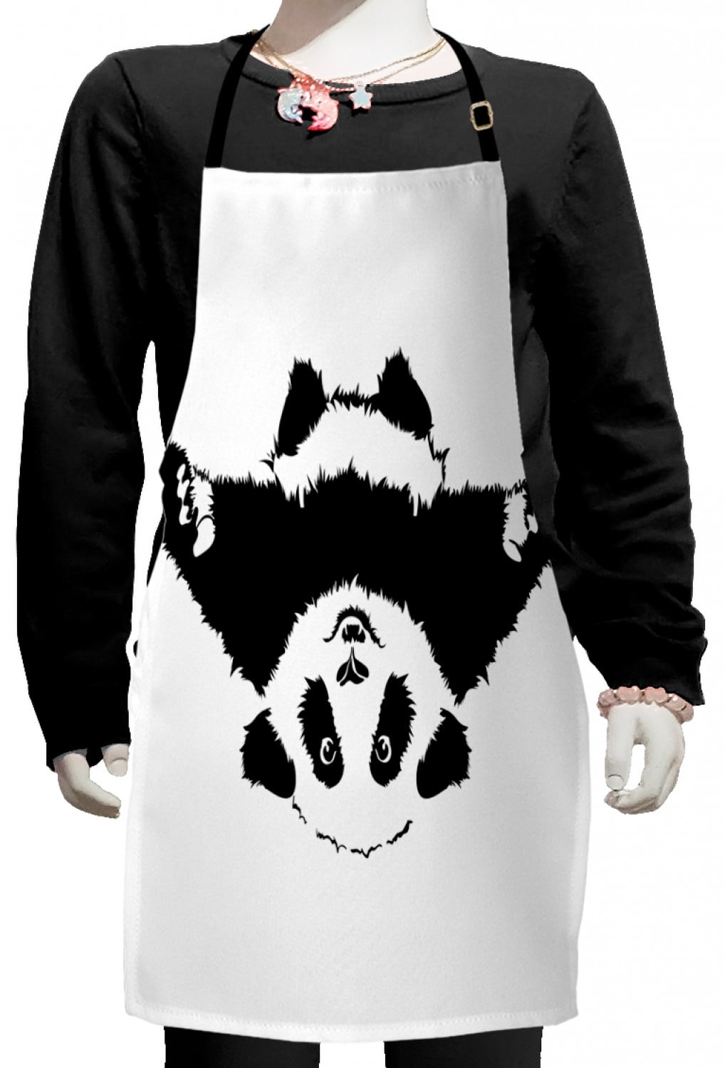 Panda Kids Apron, Funny Panda Wants to Hug and Cuddle Friendly Cartoon ...