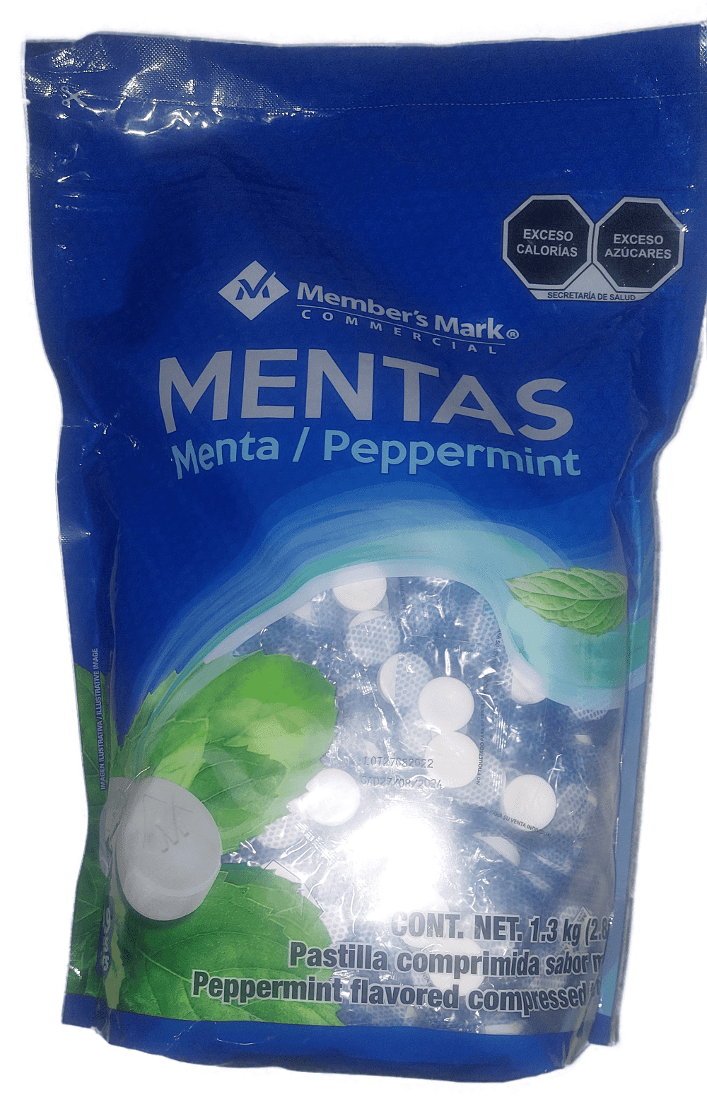 Pastillas De Menta Member's Mark 1.3 Kg Mentas 419 Sobres member´s mark ...