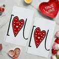 23.6x15.8 Inch Valentine's Day Polyester Kitchen Towel - Red Heart ...