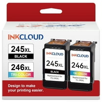 Nysfou 2-Pack 245XL 246XL Ink for Canon PIXMA Printers, Black & Tri ...