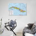 Cuba Map Poster Artworks Picture Print Poster Wall Art Painting Canvas ...