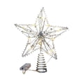 Christmas Tree Topper Lighted Pentagram Tree Top Ornament Iron Material ...