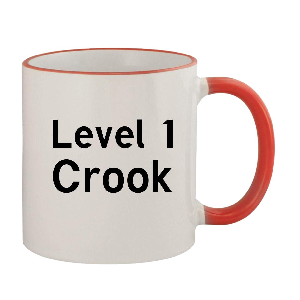 Level 1 Crook - 11oz Colored Rim and Handle Coffee Mug, Red - Walmart.com