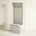 HOMCOM 3-In-1 Entryway Hall Tree with Storage Bench, Coat Rack with ...