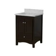 Abbey 24" Bathroom Vanity with Chocolate Cabinet and Carrara Marble Top ...