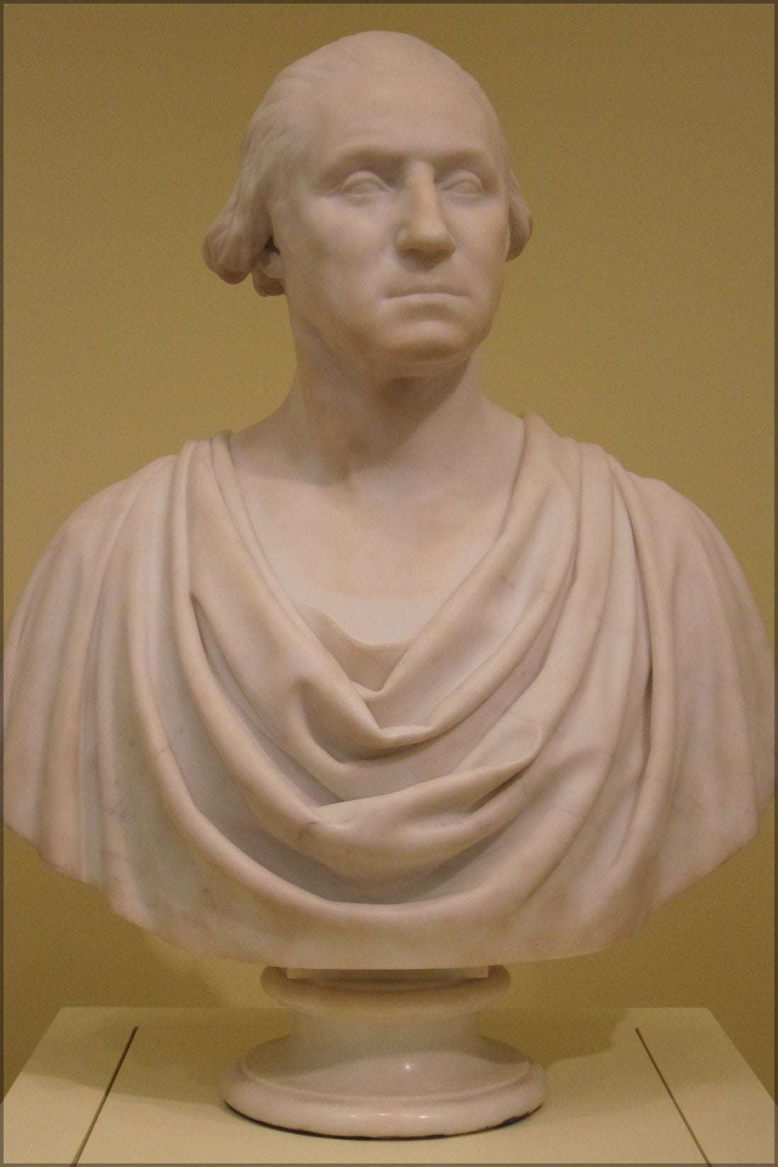 24"x36" Gallery Poster, Hiram Powers Marble bust of George Washington ...