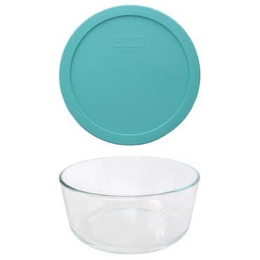 Pyrex 7211 6-Cup Rectangle Glass Food Storage Dish and 7211-PC 6-Cup ...