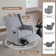 Dinosisco Swivel Glider Overstuffed Reclining Chair for Baby Nursery ...